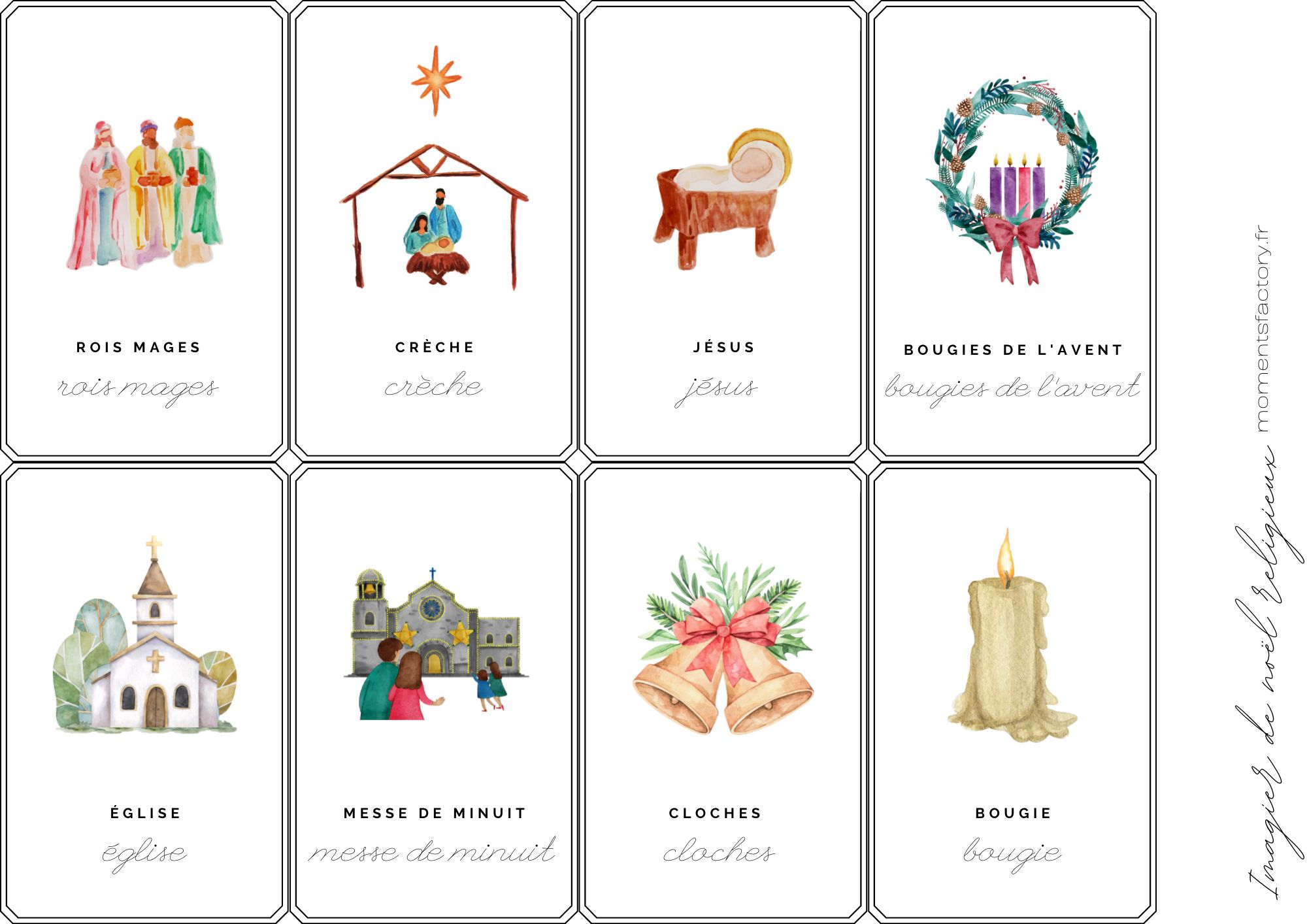 72 cartes de Noël imprimable pour les enfants | Moments Factory